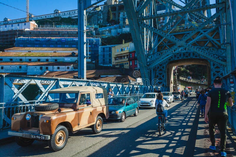 A Dramatic View of the Bridge in Porto Editorial Photography - Image of ...