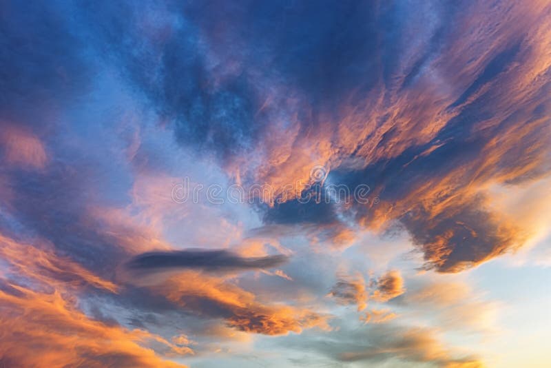 Dramatic View of the Dark Overcast Sunset Sky. Beautiful World Stock ...