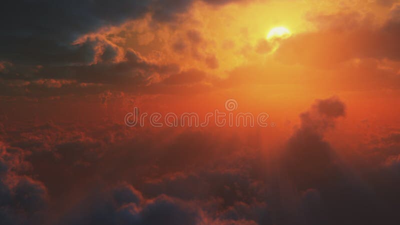 Dramatic view from heaven stock illustration. Illustration of daylight ...