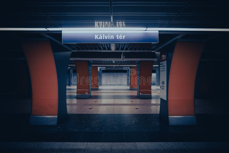 Dramatic View of the Modern Kalvin Ter Underground Station Stock Photo ...