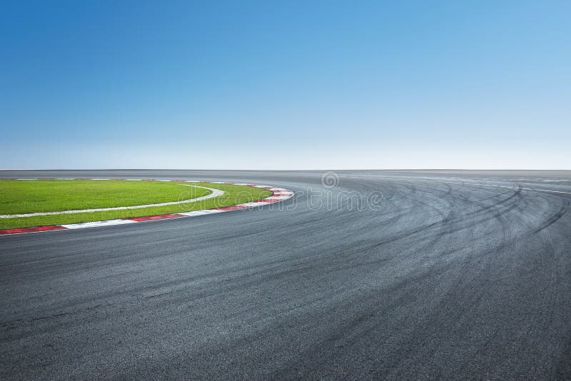 View of the Infinity Empty Asphalt International Race Track. Stock ...