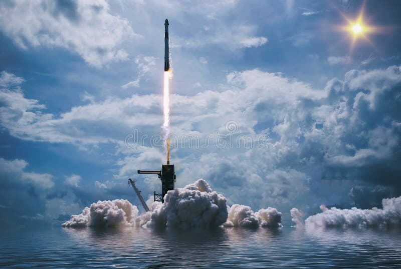 Dramatic View of Rocket that Just Have To Be Launched.the Elements of ...