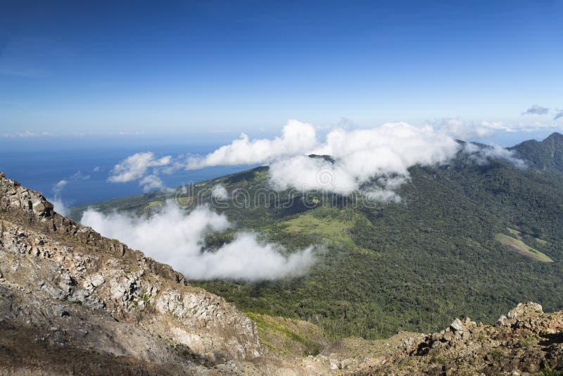 Dramatic View from the Top of Mount Egon Stock Photo - Image of tropics ...
