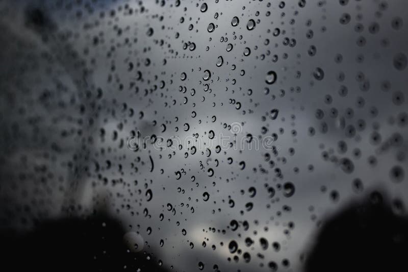 Dramatic View of a Window with Raindrops on the Glass Stock Photo ...