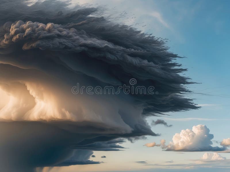 Dramatic Visual Interplay of Raging Storm Clouds and Serene Clear Skies ...