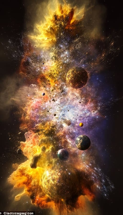 Dramatic Visualization of the Big Bang Galaxies and Planets Erupting in ...