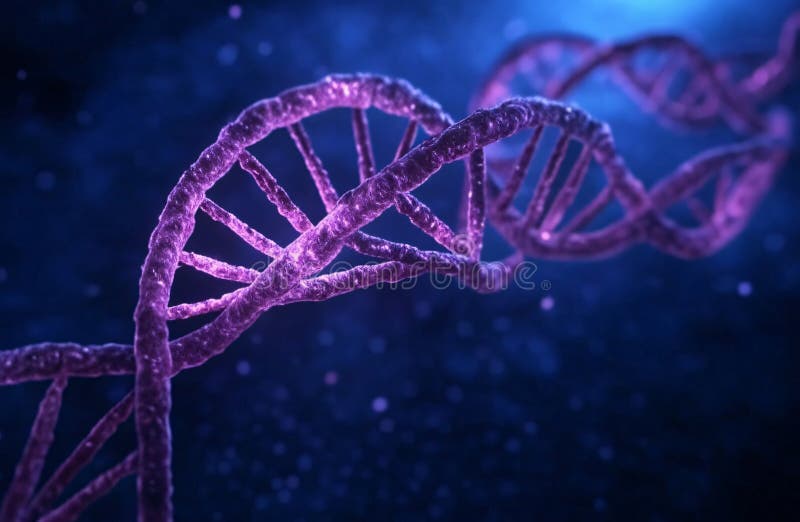 CRISPR and DNA Research: Purple Genetic Engineering Concept Stock ...