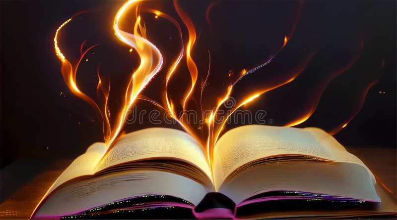 Fiery Book Imagination stock footage. Video of explosive - 311180896