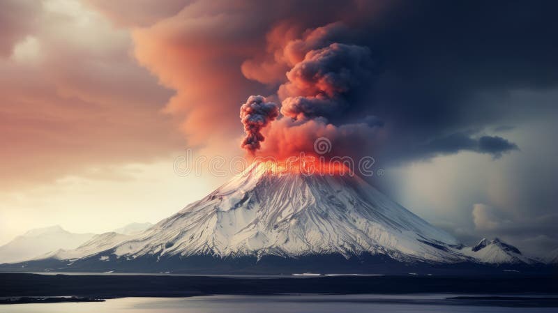 Volcano Eruption: a Chaotic Academia of Gothic Dark and Ornate Mountain ...