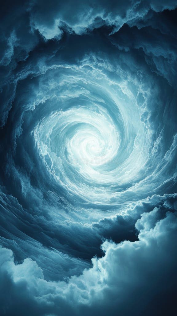 Dramatic Vortex of Swirling Clouds Creating a Mystical Sky Phenomenon ...