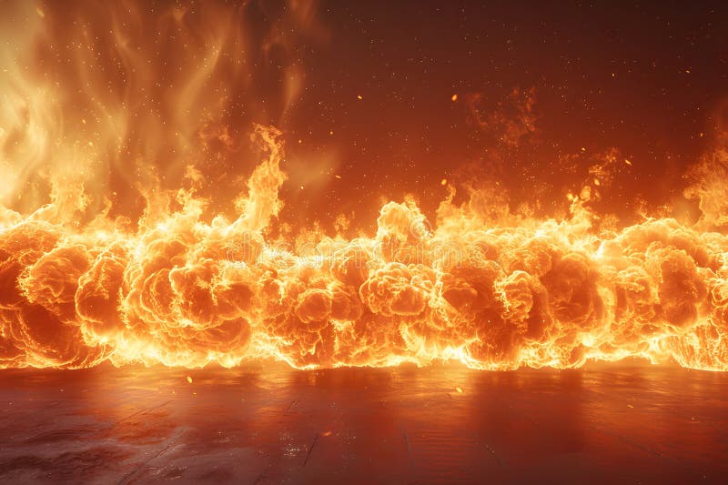 Dramatic Wall of Flames in Motion - High-Intensity Fire Scene for ...