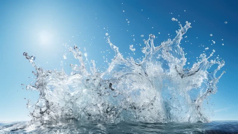 Dramatic water gushing stock illustration. Illustration of flow - 373377305