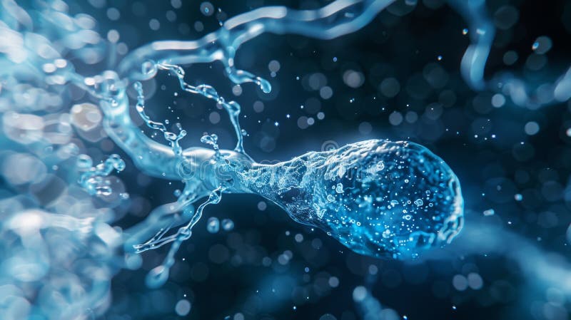 A Dramatic Water Splash with a Large Droplet, Frozen in Time Against a ...
