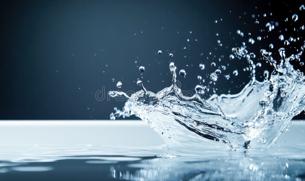 Dramatic Water Splash in Motion Stock Illustration - Illustration of ...