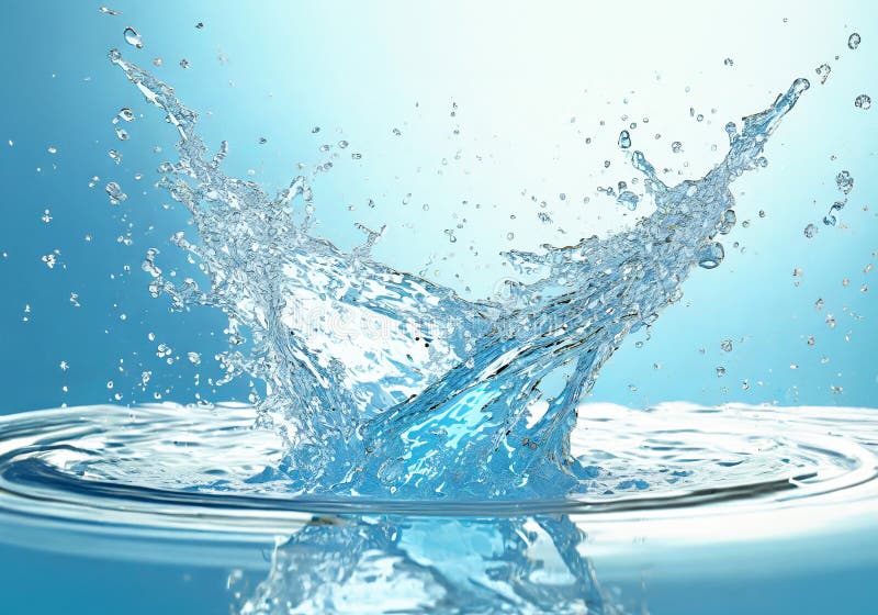 Dramatic Water Splash Realistic Illustration Stock Illustration ...