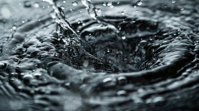 Dramatic Water Splash with Ripples in Monochrome Tones Stock Photo ...