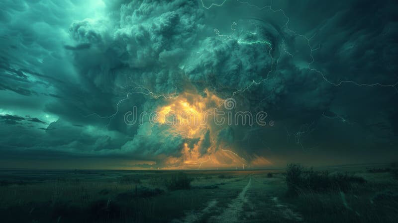 Dramatic Weather, a Powerful Thunderstorm Unleashes Its Fury on the ...