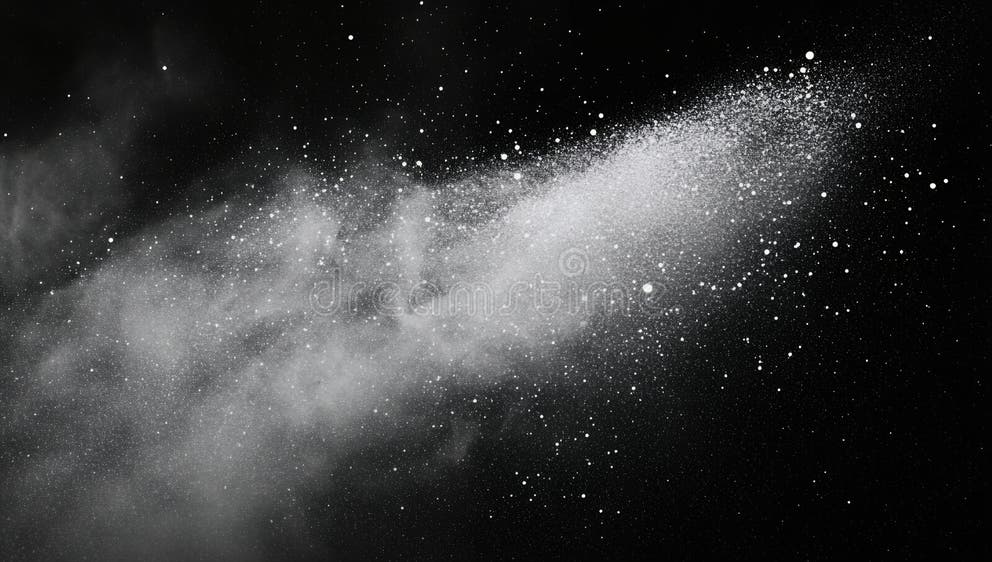 Dramatic White Powder Explosion on Black Background Abstract Texture ...