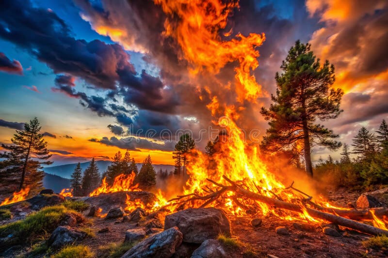 Dramatic Wildfire Panoramic a Powerful Reminder of the Dangers of ...