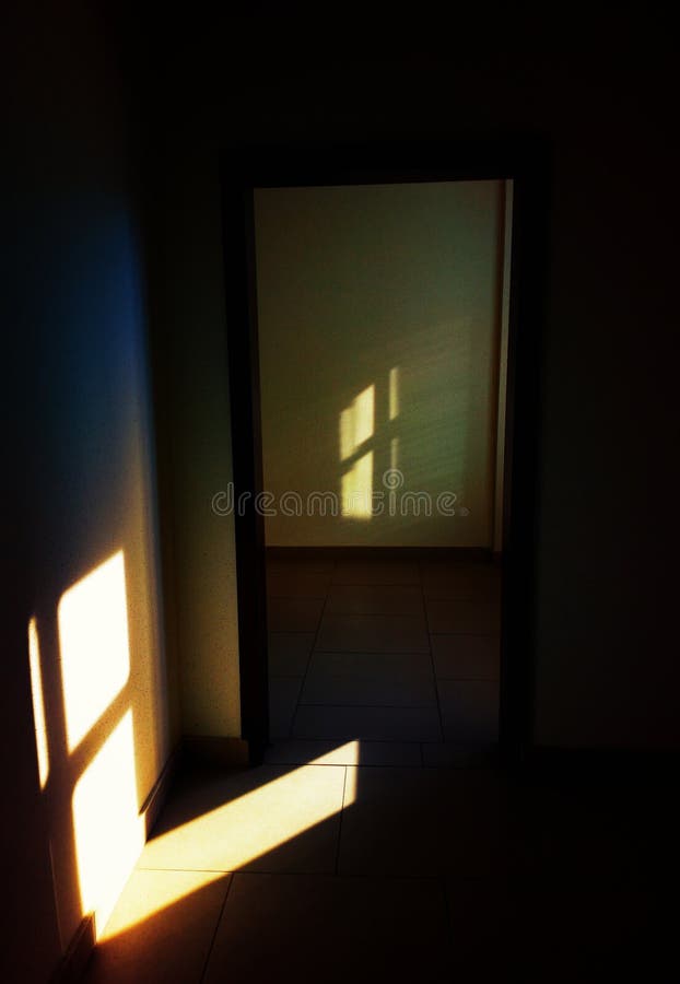 Dramatic Windows Silhouette Interior Background Stock Image - Image of ...