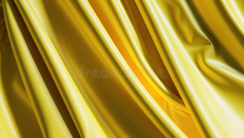 Dramatic Yellow Fabric with Rich Waves and Soft Texture Stock ...