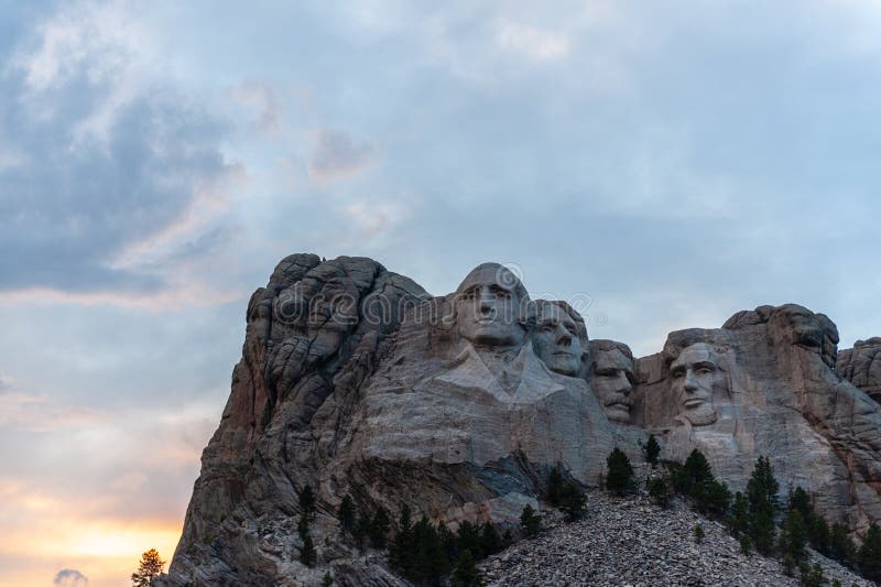 A Dramatic Sky Behind Mount Rushmore Stock Photo - Image of abraham ...