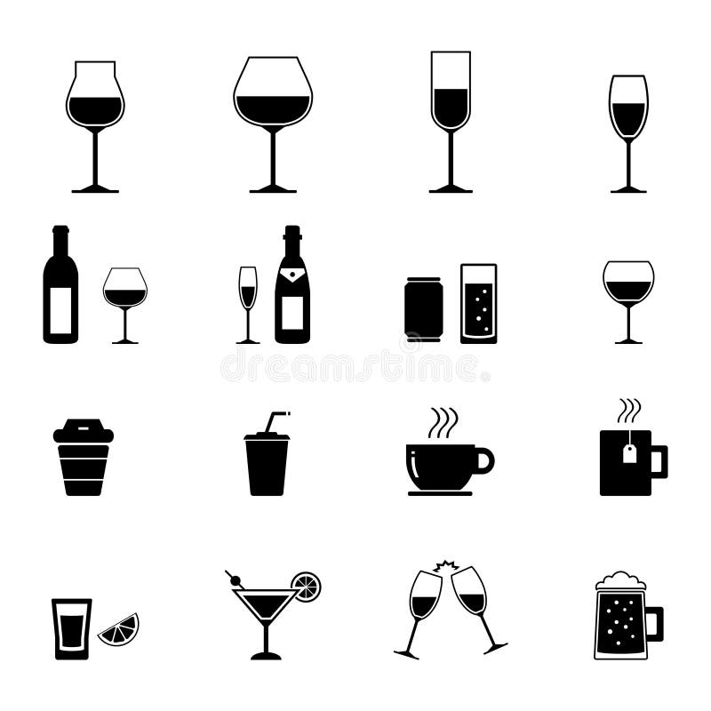 Dranken-icoon stock illustratie. Illustration of cocktail - 33220834