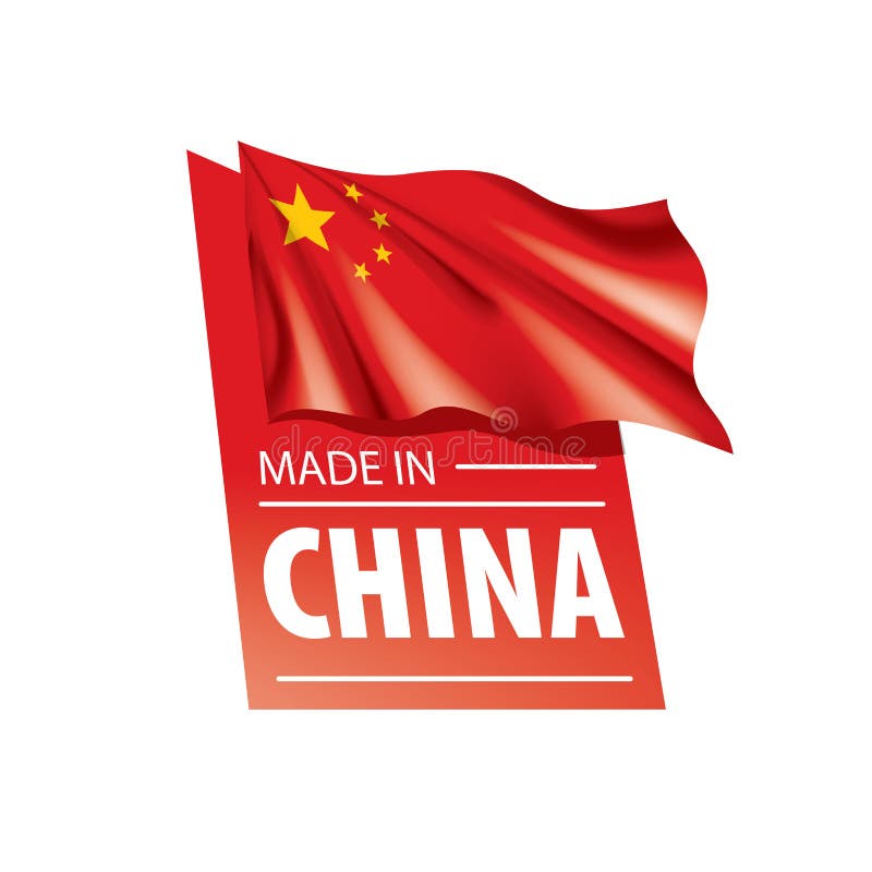Drapeau Chinois, Illustration Vectorielle Sur Fond Blanc Illustration ...