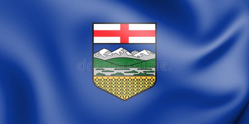 Drapeau 3D D'Alberta, Canada Illustration Stock - Illustration du ...