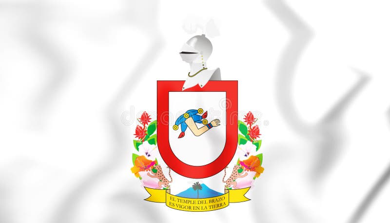 Drapeau 3D De Colima, Mexique Illustration Stock - Illustration du onde ...