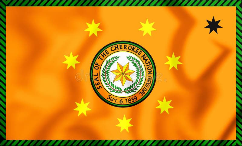 Drapeau 3D De Nation Cherokee Illustration Stock - Illustration du ...