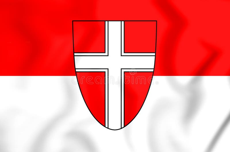 Carte et drapeau de Vienne illustration de vecteur. Illustration du ...