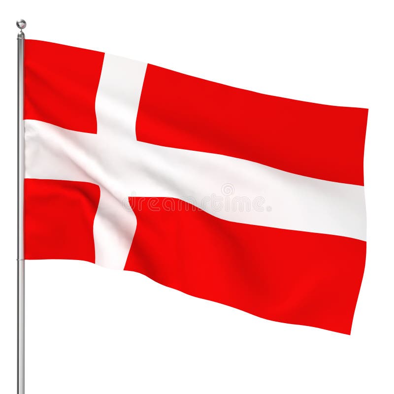 Drapeau danois illustration stock. Illustration du danemark - 35427196