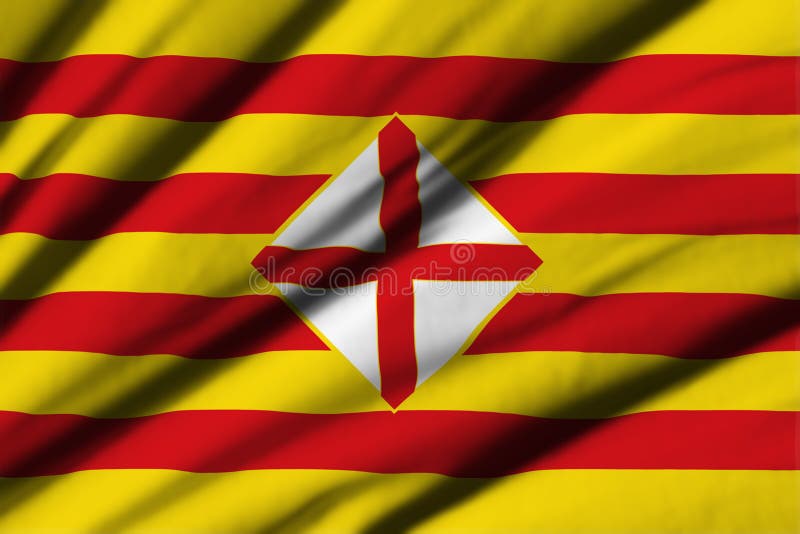 Drapeau de Barcelone illustration stock. Illustration du symbole - 82154631
