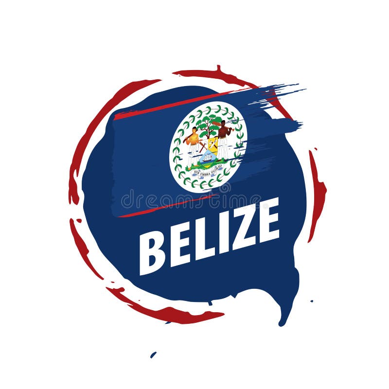 Drapeau De Belize, Illustration Vectorielle Sur Fond Blanc Illustration ...