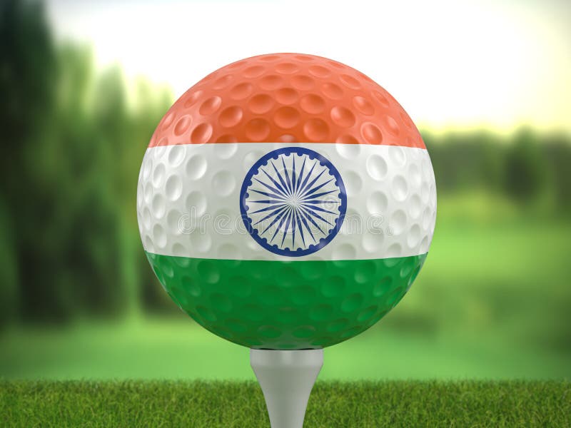 Drapeau de golf ball inde illustration stock. Illustration du activité ...