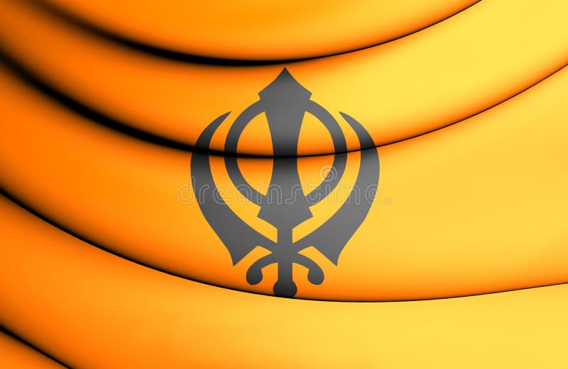 Drapeau de Khalistan illustration stock. Illustration du onduler - 97072710