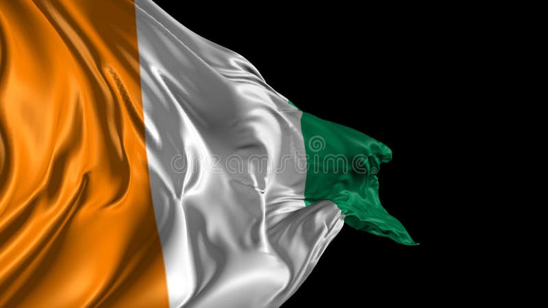 Drapeau De La Côte D'Ivoire Banque De Vidéos - Vidéo du clé ...