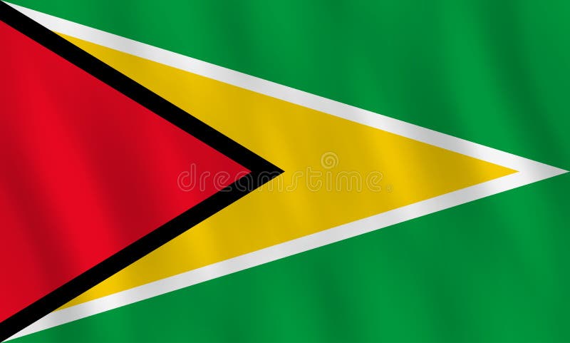 Drapeau De La Guyane Avec L'effet De Ondulation, Proportion Officielle ...