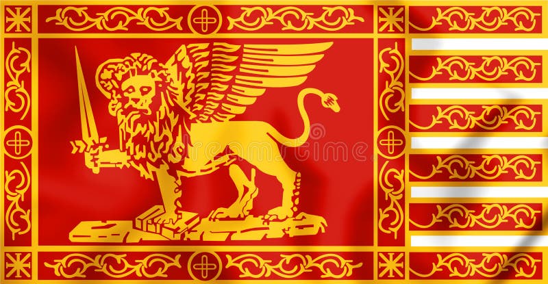 Drapeau De La République De Venise Illustration 3D Illustration Stock ...