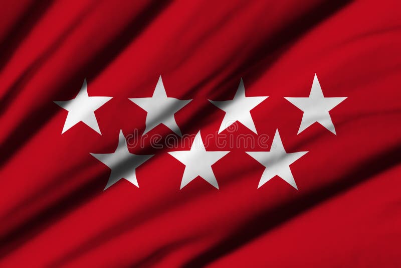 Drapeau de Madrid illustration stock. Illustration du nation - 82153577