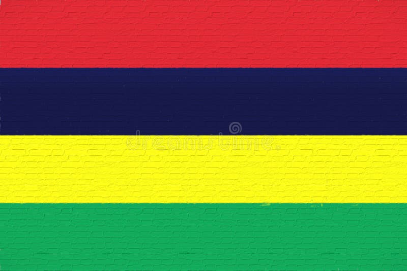 Drapeau de Mauritius Wall illustration stock. Illustration of ...