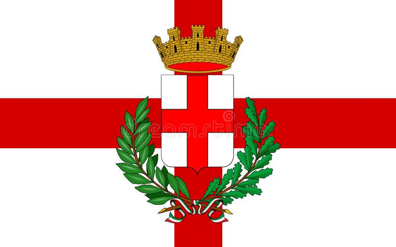 Drapeau De L'illustration De Vecteur De Milan. Illustration de Vecteur ...