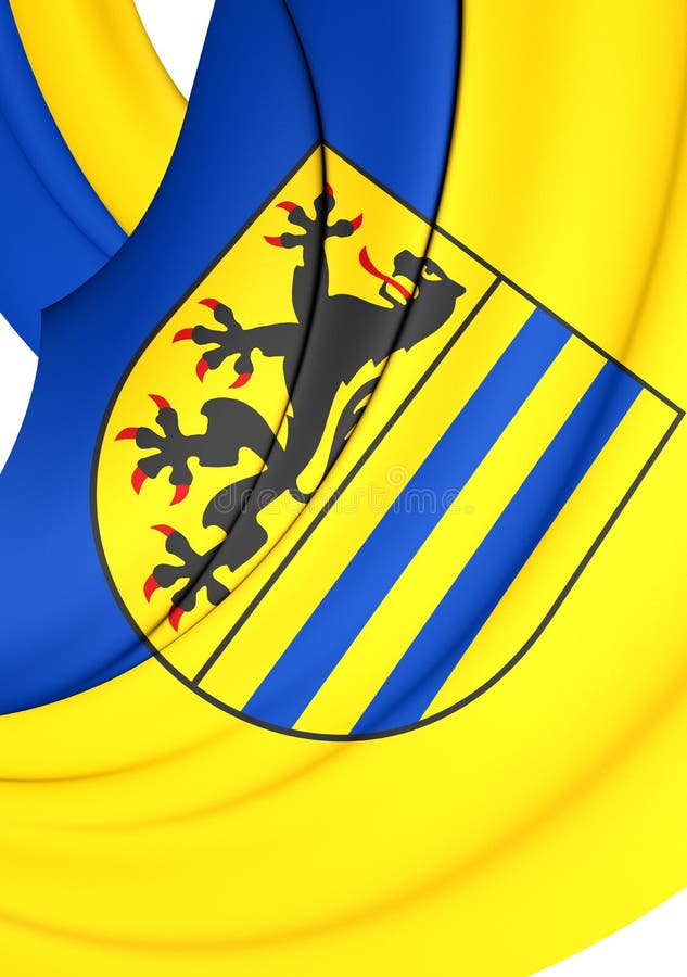 Drapeau De Ville De Leipzig, Allemagne Illustration Stock ...
