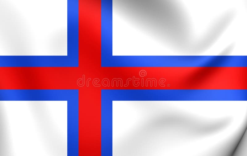 Drapeau des Iles Féroé illustration stock. Illustration du nordique ...
