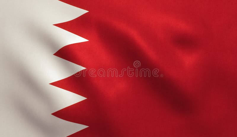 Drapeau du Bahrain illustration stock. Illustration du patriotique ...