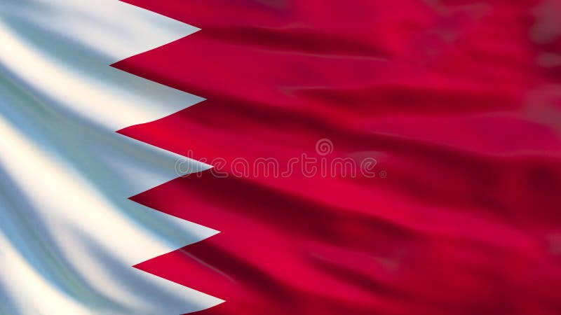 Drapeau Du Bahrain Drapeau De Ondulation D'illustration Du Bahrain 3d ...