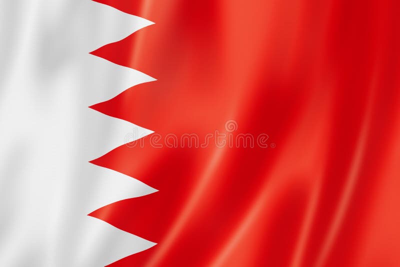 Drapeau du Bahrain illustration stock. Illustration du plis - 151402417