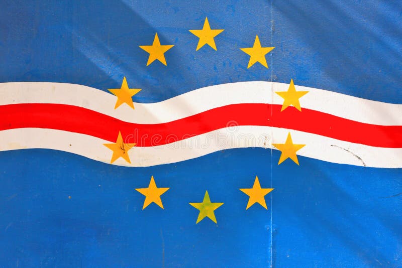 Drapeau du Cap Vert photo stock. Image du bleu, peint - 47597638