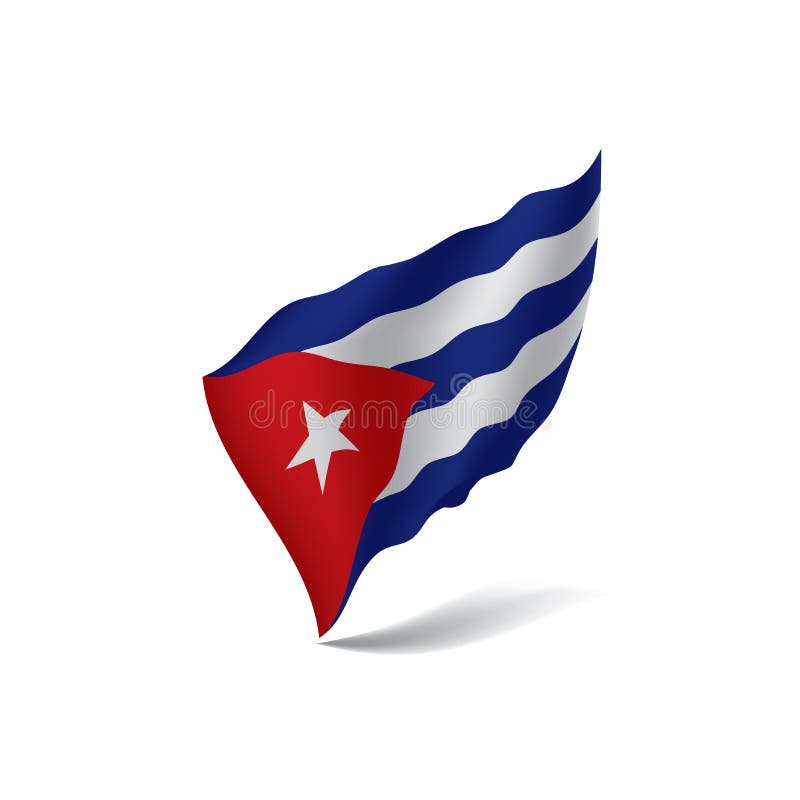 Drapeau Cubain, Illustration Vectorielle Sur Fond Blanc Illustration de ...